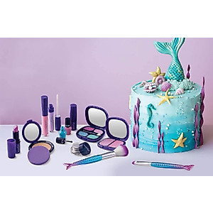Mermaid Pretend Play Kids Makeup Kit I Toddler Girl Toys Make Up Set with Cosmetic Bag I Toddler Makeup Kit for Toddler Vanity I Pretend Makeup Kit for Girls Gifts Play Makeup Kit for 2 Year Old & Up