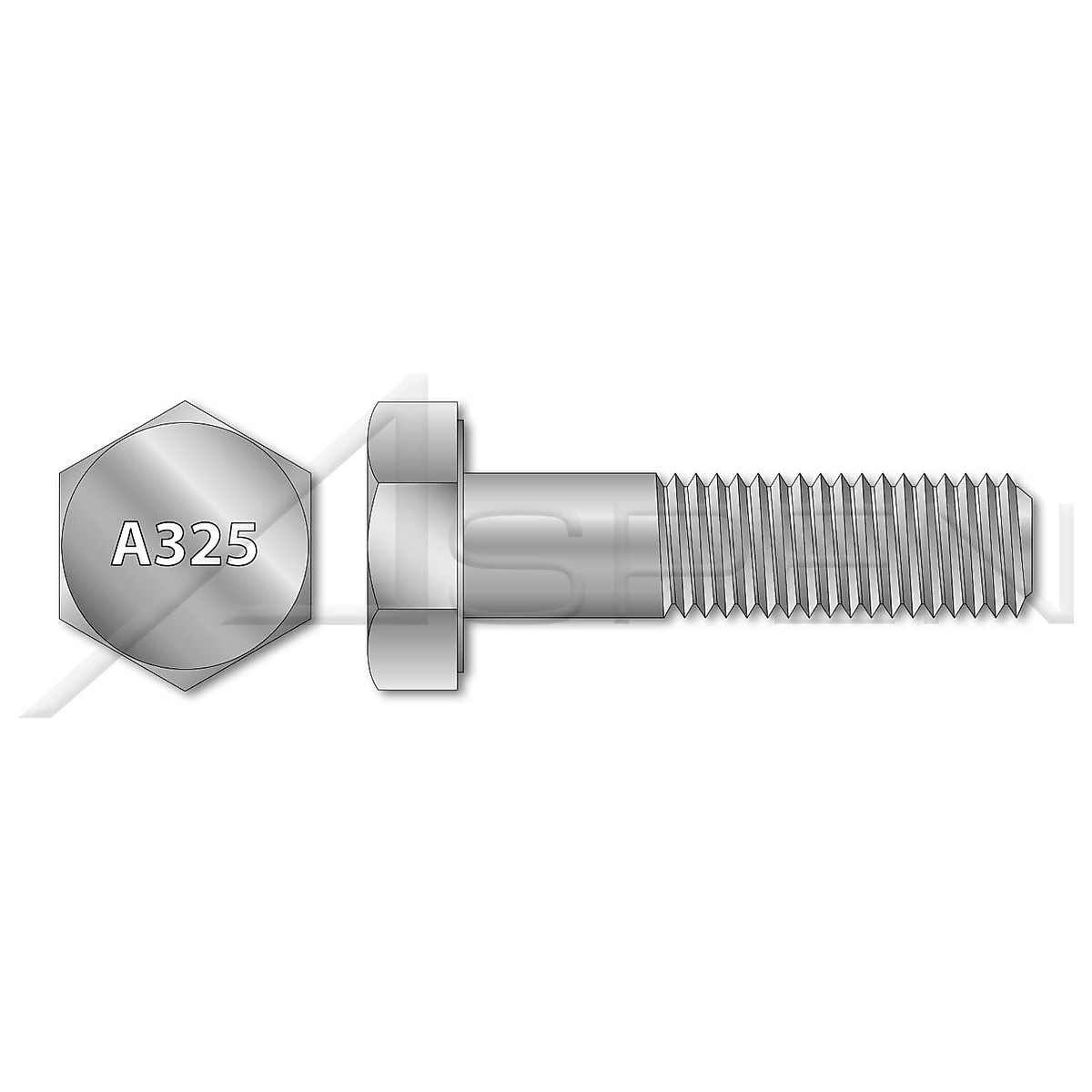 (110 pcs) 1"-8 X 4-1/4", Heavy Structural Hex Bolts, ASTM A325 Type 1, Steel, Hot Dip Galvanized, Made in U.S.A.