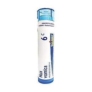 Boiron Nux Vomica 6C, 80 Pellets, Homeopathic Medicine for Hangover Relief