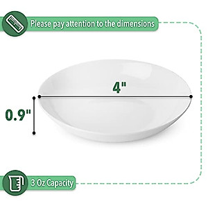 Brew To A Tea BTaT- Porcelain Dipping Bowls, 3 oz, Set of 12, Small Bowls, Soy Sauce Dish, Dip Bowls, Sauce Bowls, Mini Bowls, Condiment Bowls, Small Bowls for Dipping