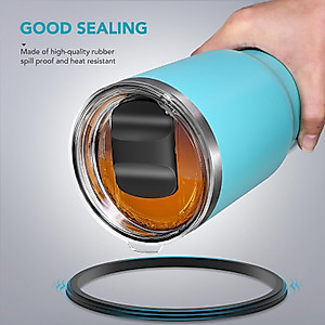 10 oz Wine Tumbler Lid, Replacement Lids Compatible for YETI 6 oz Espresso Mugs, 8 oz Stackable Cup and 10 oz Tumbler, 2 Pack Travel Spill Proof Cup Lids Covers with Magnetic Slider Switch, BPA Free