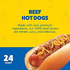 Ball Park Beef Hot Dogs, Original Length, 24 Count (Club Pack)