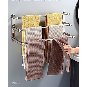 Towel Racks, Towel Rack for Bathroom Towel Rack Towel Rack for Bathroom 3 Tier Bath Towel Rack Stainless Steel Wall Mounted Towel Rack Towel Rack for Kitchen/60Cm/a