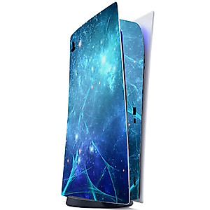 PlayVital Blue Nebula Full Set Skin Decal for ps5 Console Digital Edition, Sticker Vinyl Decal Cover for ps5 Controller & Charging Station & Headset & Media Remote