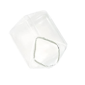 Glass Milk Carton Creamer Pitcher Cute Clear Kawaii Milk Carton Cup Mini Creamer Pitcher Container 12 Oz, 1Pcs