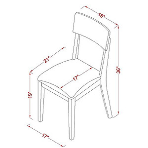 East West Furniture HBAD5-LWH-LC 5 Piece Dining Set Includes a Round Dining Room Table with Pedestal and 4 Faux Leather Upholstered Chairs, 42x42 Inch, Linen White