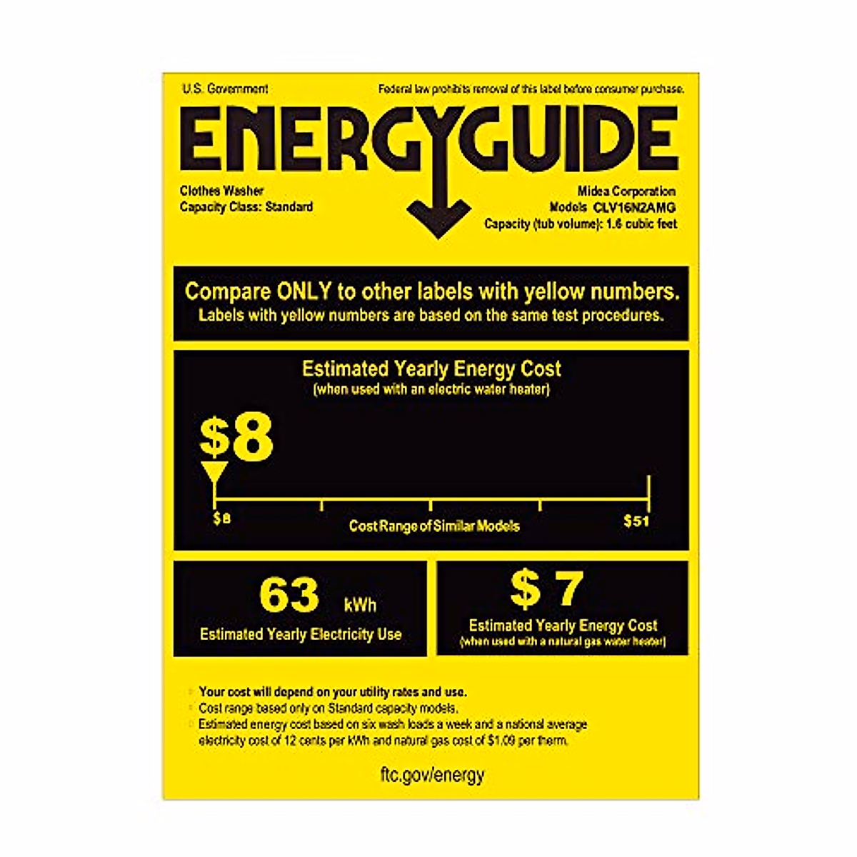 COMFEE’ 1.6 Cu.ft Portable Washing Machine, 11lbs Capacity Fully Automatic Compact Washer with Wheels, 6 Wash Programs Laundry Washer with Drain Pump, Ideal for Apartments, RV, Camping, Magnetic Gray