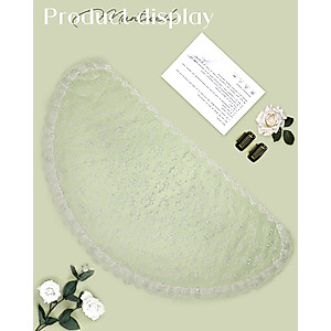 Mantveil Catholic Church Mantilla Veil Religious Christian Mass Veil Spanish Chapel Lace Veil for Women (White)