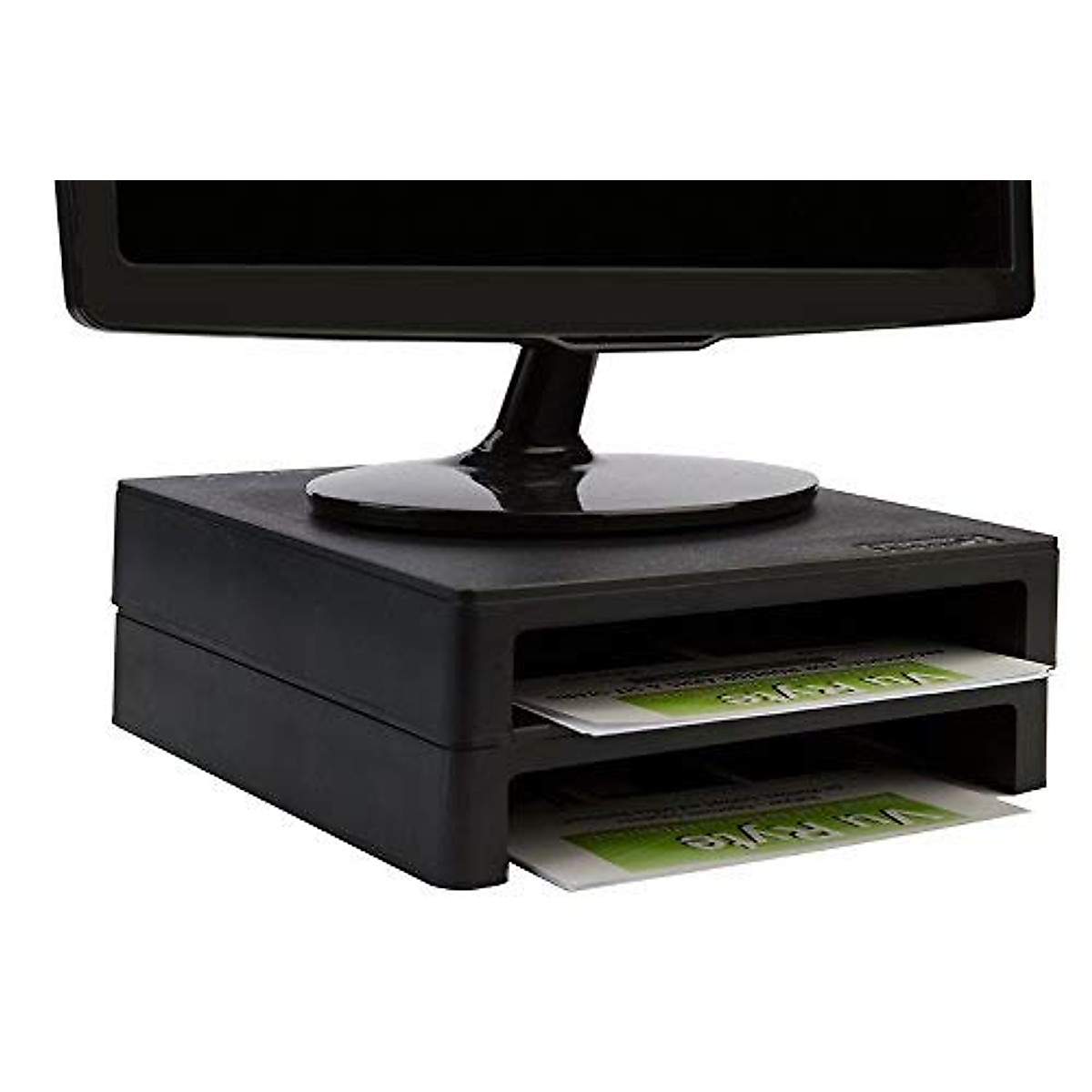 Vu Ryte Stackable 2 Inch Computer Monitor Riser Stand, VuRyser 2, Black, VUR 4855 (Single)