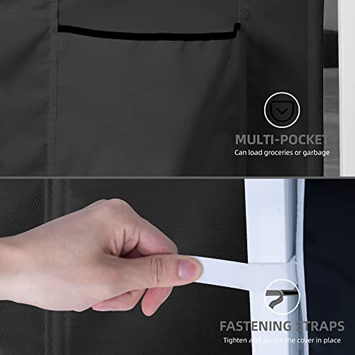 MordenApe Sunshade Sidewall with Storage Net Bag for 10x10 Pop Up Canopy, Instant Canopy SunWall (Fit 10x10 Canopy, Black)