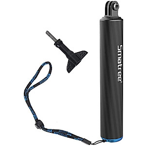 Smatree F1 Waterproof Floating Carbon Fiber Hand Grip Compatible for Gopro Max/ GoPro Hero 11/10/9/8/7/6/5/4/3/2/1/Session/GoPro Hero 2018/DJI Osmo Action 4/3