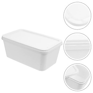 Hemoton Lunch Box Containers Ice Cream Container Reusable Ice Cream Tub Containers Freezer Storage Tubs Dessert Containers with Lids for Homemade Ice Cream Sorbet and Freezer 3l Food Containers