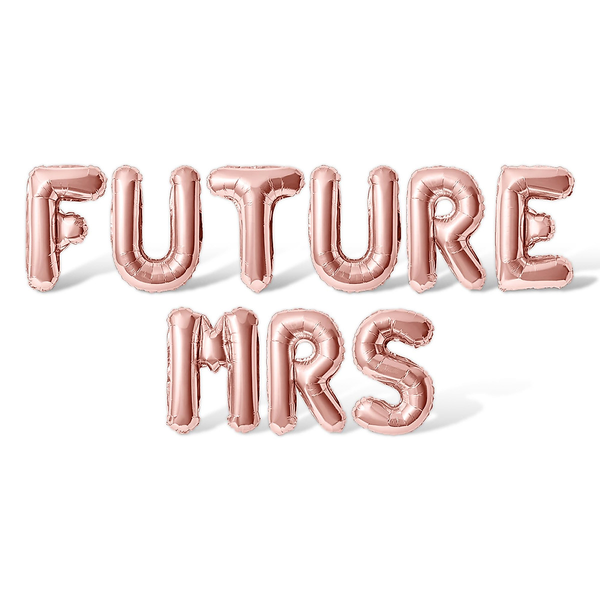 Letter Balloons - FUTURE MRS 16" Inch Alphabet Letters Foil Mylar Balloon Engagement Party, Bridal Shower or Wedding Party Banner (Rose Gold)