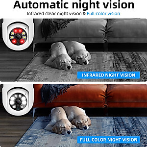 3MP Camera Light Bulb,Security Camera Light Bulb Outdoor Supports 2.4G,Keilini Light Bulb Security Camera Outdoor Wireless WiFi Waterproof, Light Bulb Camera 360 Outdoor Compatible With Alexa.