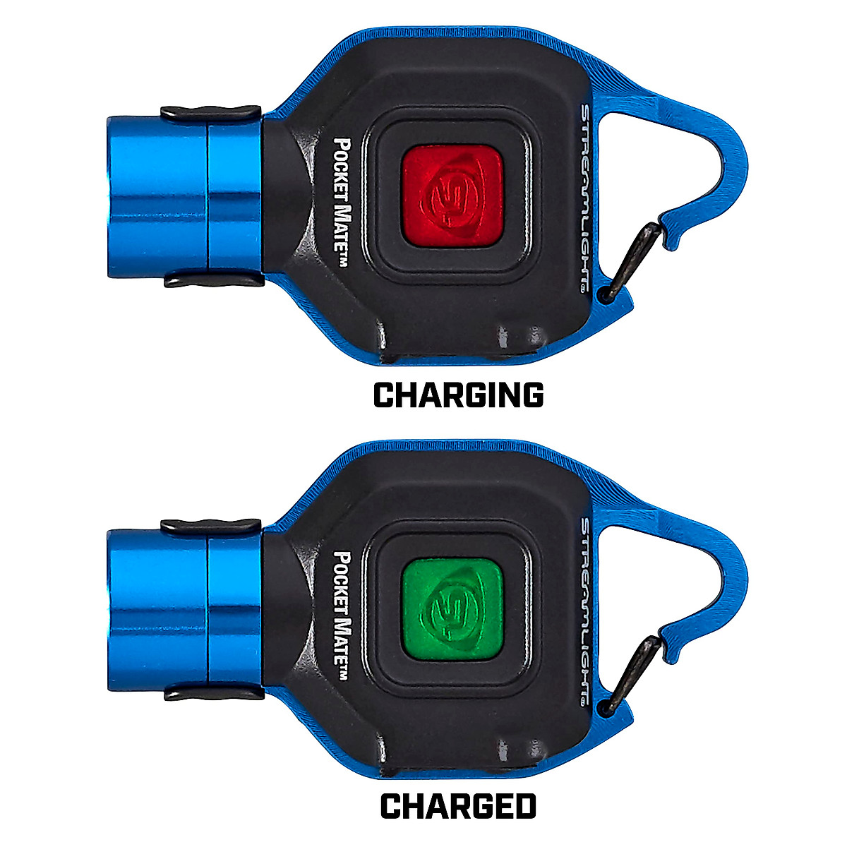 Streamlight 73302 Pocket Mate 325-Lumen Pocket Keychain/Clip-on USB Rechargeable Flashlight, Blue