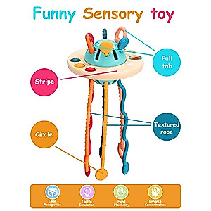 Baby Toys for 6-12-18 Month,12 Pcs Pull String Learning Ropes with Bubble Fidget Toys and Sliding Balls,Baby Boys Girl Birthday Gifts Montessori Toys for 1 2 Year Old