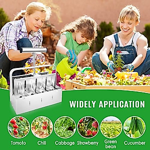 Upgraded Soil Blocker Handheld 8 Soil Block Maker for Seed Starting 2 inch Manual Quad Soil Blocker Set Garden Blocking Tools