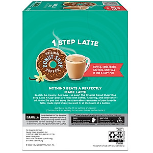 The Original Donut Shop Vanilla Latte, Single-Serve Keurig K-Cup Pods, Flavored Coffee, 20 Count