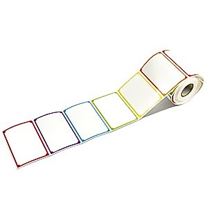 300pcs 6 Colors Plain Name tag Labels with Perforated Line for School Office Home (3.5"x2.2" Each) …