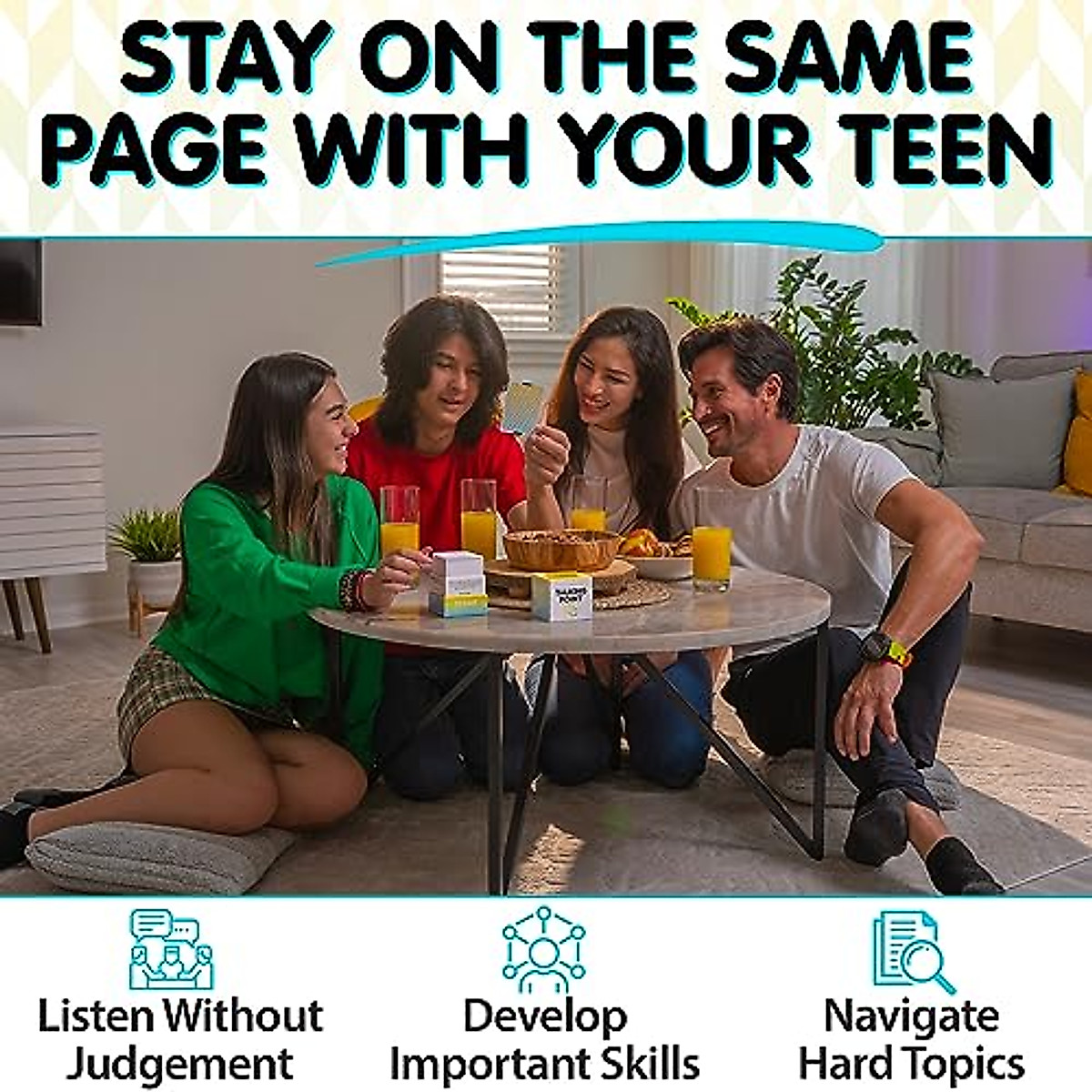 200 Teens Conversation Cards - Connecting Parents with their Teenagers - Reduce Screentime with Fun & Deep Conversation - Avoid Conflict, Improve Communication & Learn More About Your Teen Boy or Girl