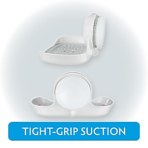 SlipX Solutions Patented Strong Hold Soap Saver, Suction Cup Soap Holder, Must Have Universal Kitchen & Bathroom Shower Accessories, White