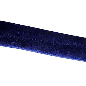 NovelBee 2 Pack of 5 Feet Velvet Rope with Gold Plated Hooks,Crowd Control Stanchion Post Queue Line Barrier (Blue)