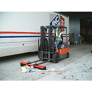 Vestil VSWP-48 Fork Truck Mounted Sweeper with 48" Brush, Red