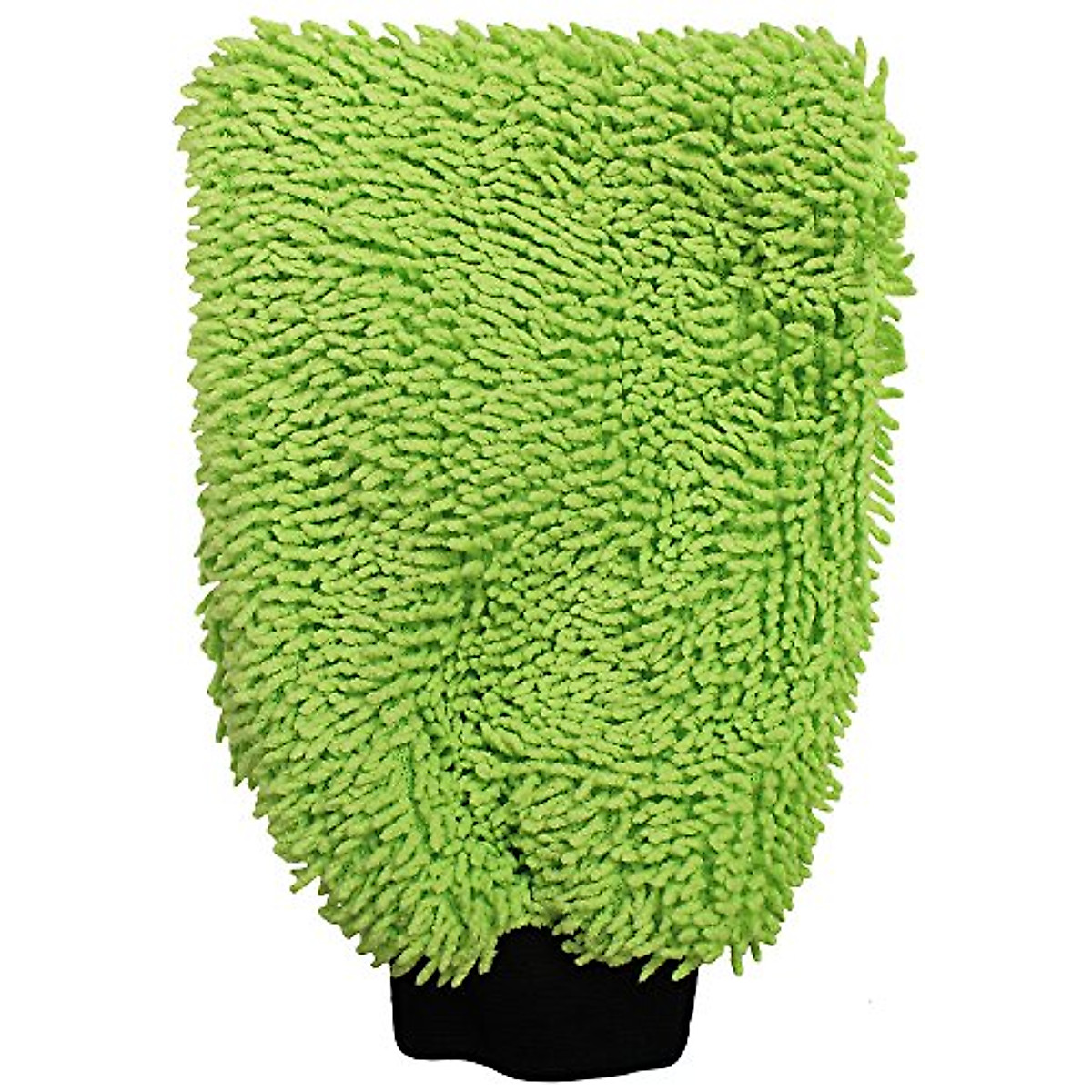 Detailer's Preference Reversible Wash and Scour Mitt – Cross Weave & Chenille Microfiber Washing Mitten for Car Cleaning, Lime Green