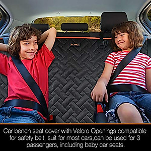 iBuddy Bench Car Seat Cover for Car/SUV/Truck, Waterproof Back Seat Cover for Kids Without Smell, Heavy Duty and Nonslip Pet Truck Seat Cover for Dogs, Machine Washable