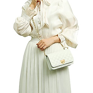 HAKSIM Women Shoulder Bag Quilted Crossbody Purse Designer Lattice Leather Chain Bag