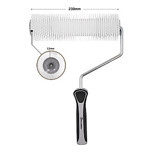 ROLLINGDOG Spike Roller-Epoxy Floor Spiked Roller for Self Leveling Concrete,Spiked Screeding Compound Roller for Cement Concrete Paint(230mm)