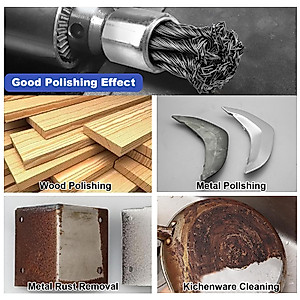 LSTOPGO 9 Pack 0.8" 1" 1.2" Knotted Wire Brush for Drill,1/4 Inch Arbor,Carbon Steel Twisted Wire Brush for Rust,Corrosion,Paint Removal