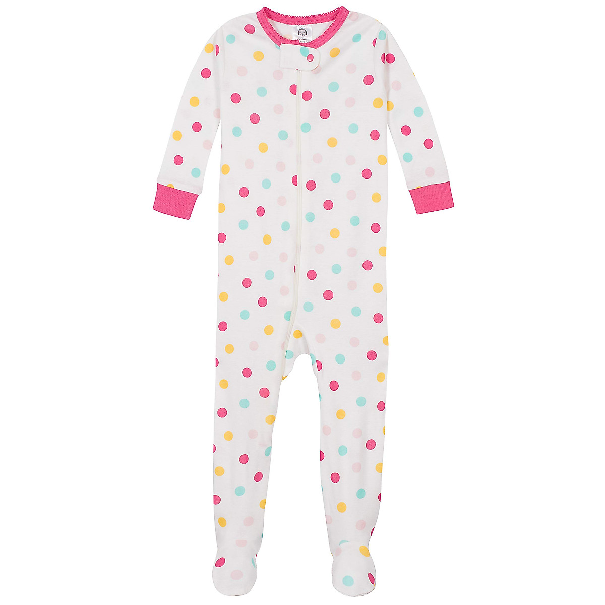 Gerber Baby Girls' 4-Pack Footed Pajamas, Unicorns Cats Pink, 12 Months