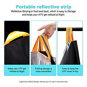 NEVERLAND ATV Cover Waterproof Heavy Duty XXXL Universal Quad Cover Outdoor Storage Cover 4 Wheeler Rain Cover All Weather for Polaris Sportsman Yamaha Honda Kawasaki Quad Bike