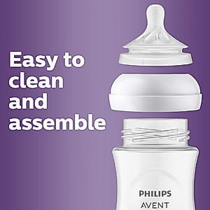 Philips AVENT Natural Response Baby Bottle Nipples Flow 3, 1M+,SCY963/04 , 4 Count (Pack of 1)