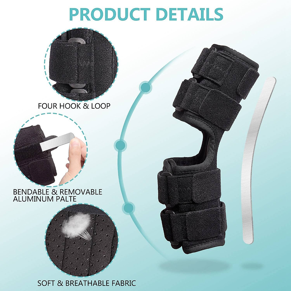 fibee Elbow Brace for Ulnar Nerve Entrapment,Cubital Tunnel Brace for Sleeping,Adjustable Elbow Immobilizer for Tendonitis,Arthritis and Pain Relief,Elbow Stabilizer Brace for Men and Women(L/XL)