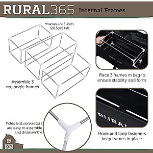 Ruralty ATV Storage Bag - 15.5 x 32.5in Cargo 4 Wheeler Storage Bag Accessories ATV Back Seat Rack Camping Storage