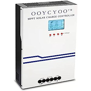 100 Amp MPPT Solar Charge Controller 24V 12V Auto, 100A Solar Panel Regulator Max Input Power 2500W, for AGM Sealed Gel Flooded Lithium Battery