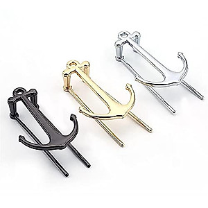 Vbcdgfg 3 Pieces Anchor Bookmarks Book Page Holder Creative Bookmarks Book Page Marker Metal Page Holder for Home Office School Supplies, Gold, 2.6