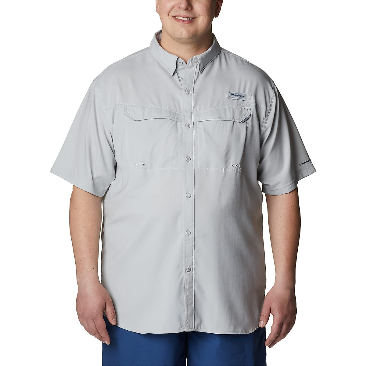 Columbia Men's Low Drag Offshore Short Sleeve Shirt, UPF 40 Protection, Moisture Wicking Fabric T-Shirt,Cool Grey,XX-Large