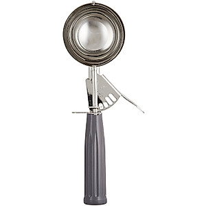 Winco ICD Stainless Steel Ice Cream Disher with Spring Release, Size 8, 4 oz Capacity, Gray