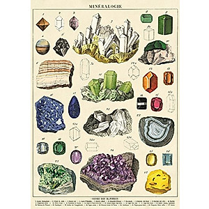 Cavallini Decorative Wrap Poster, Mineralogie, 20 x 28 inch Italian Archival Paper (WRAP/MIN)