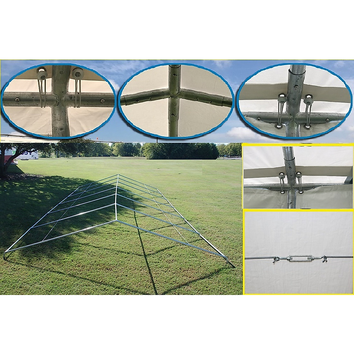 DELTA 40'x20' Budget PVC Party Tent, Tents for Parties, Large Outdoor Event Wedding Tent Canopy,Carpas para Fiestas with Waterproof Top