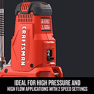 CRAFTSMAN V20 Grease Gun Kit, Cordless, 40" Hose, 10,000 Max PSI, Battery and Charger Included (CMCGG001D1)