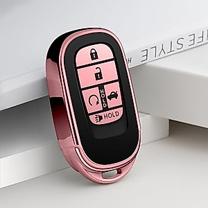 Tengare Car Key Fob Cover Pink Car Key Protector Case Key Chain Holder Accessories 2022 2023 2024 2025