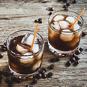 300 Cocktail Bar Straws for Drinks - Coffee Drink Stirrers Plastic- Short Coffee Stir Straws - Neon Mini Bar Cocktail Straws