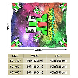 Cartoon Blanket Super Soft Flannel Throw Blanket Cozy Warm Plush Fleece Blanket for Sofa Bed Living Room Color-B 50"X40"