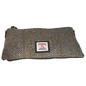 Real Harris Tweed Scotland Clutch Bag - Green Herringbone