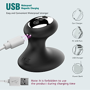 Personal Massager Wand - 10 Patterns Cordless Powerful Vibration Massager - Men & Women - Body Neck Tension Relief, Muscle, Soreness-Black