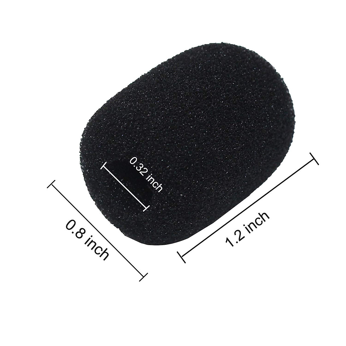 30 Pack Black Mini Lapel Headset Microphone Windscreens Foam Cover
